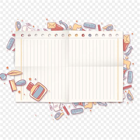 learning ink stationery notebook border notebook stationery