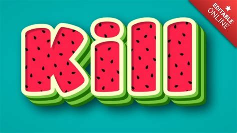 Kill Text Effect Generator