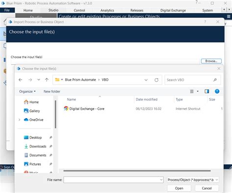 answered no vbo s available in blue prism installed locatio ssandc