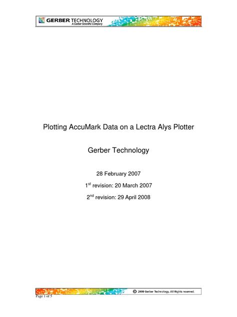 Instructions On Accumark Plot Pieces By Lectra Alys Plotter Pdf Computer File Icon Computing