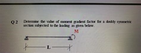 Solved Q2 Determine The Value Of Moment Gradient Factor For