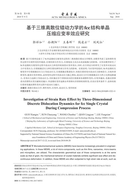 Pdf Investigation Of Strain Rate Effect By Three Dimensional Discrete