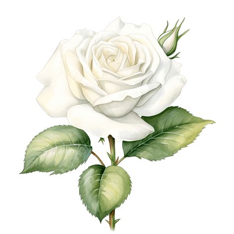 White Rose Flower Drawing Illustration White Rose Flower Png
