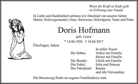 Doris Hofmann Gemeinsam Gedenken