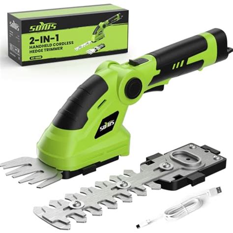 Soyus Cordless Hedge Trimmer 2 In 1 Electric Hedge Trimmers And Grass