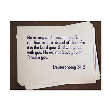 Scripture Walls Strong And Courageous Deuteronomy 316 Bible Verse
