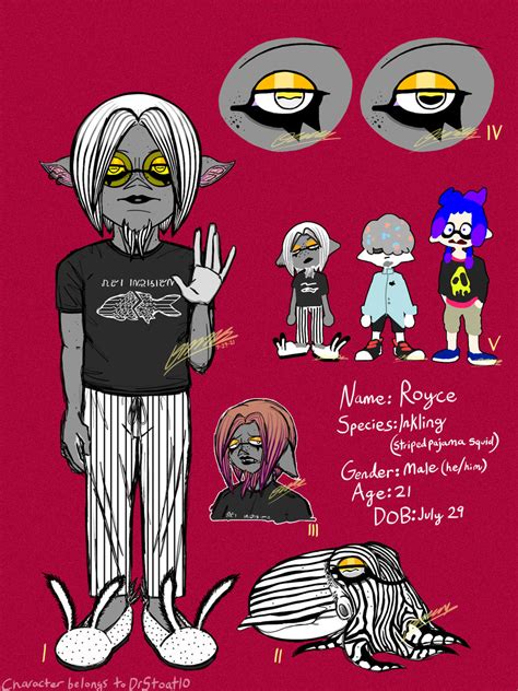 Striped Pajama Squid Character By Drstoat10 On Deviantart