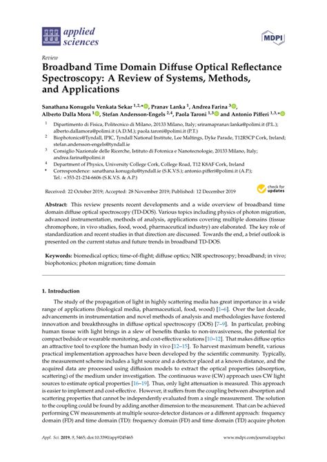 Pdf Broadband Time Domain Diffuse Optical Reflectance Spectroscopy A Review Of Systems