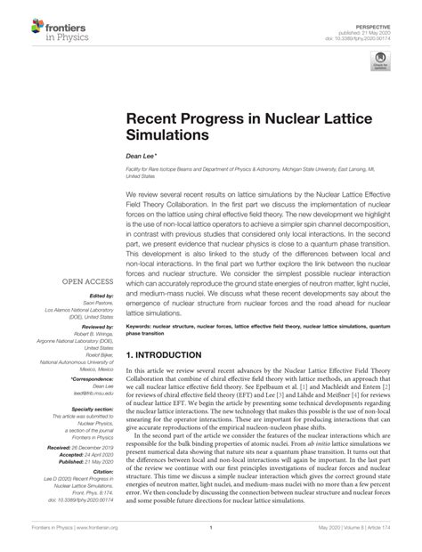 PDF Recent Progress In Nuclear Lattice Simulations