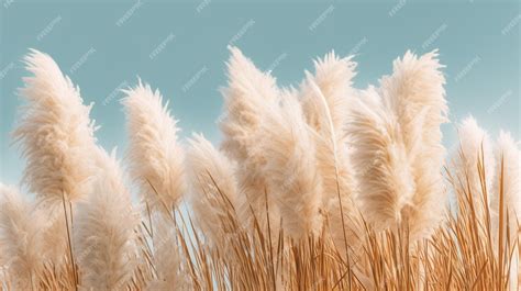 Pampas Grass Minimalist Background Generative Ai Ai Generated Psd