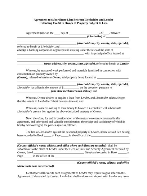 Car Lien Agreement Template Fill Out And Sign Online Dochub