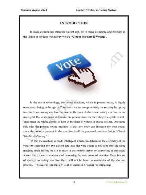 Global Wireless E Voting Seminar Report Pdf Pdf Electronic Voting