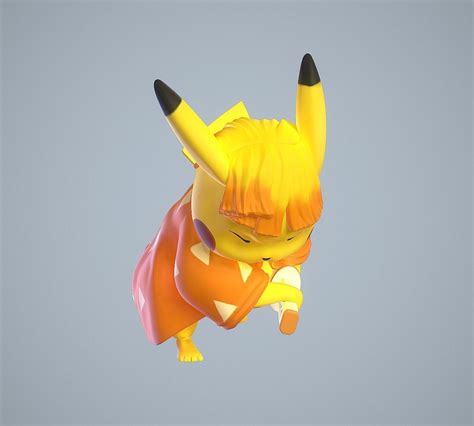 Zenitsu Pikachu 3d Model 3d Printable Cgtrader
