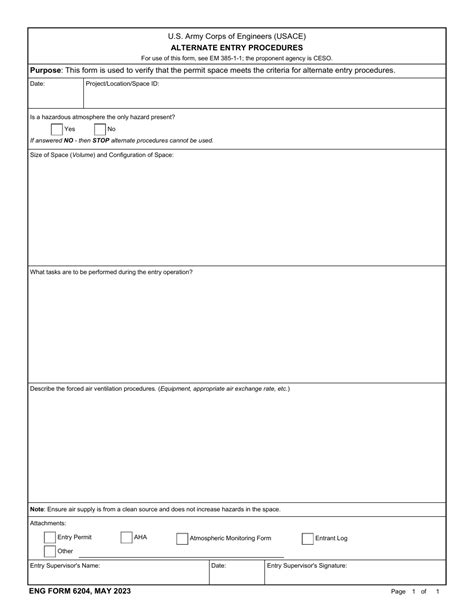 Eng Form 6204 Fill Out Sign Online And Download Fillable Pdf