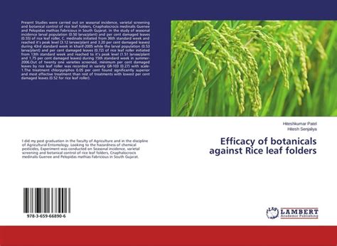 Efficacy Of Botanicals Against Rice Leaf Folders Von Hiteshkumar Patel