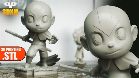 Aang Chibi Avatar Stl For 3d Printing 3dxm Chibistl 3d Model 3d Printable Cgtrader
