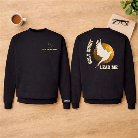 Holy Spirit Lead Me Hoodie Christian Dove Sweatshirt Faith Apparel