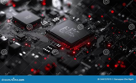 Robotic Assembly Of Pcbs In Ultramodern Environment Stock Illustration Illustration Of