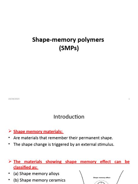 Shape Memory Polymers Pdf Polymers Secondary Sector Of The Economy