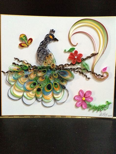 First Peacock Quill Quilling Rooster Inspiration