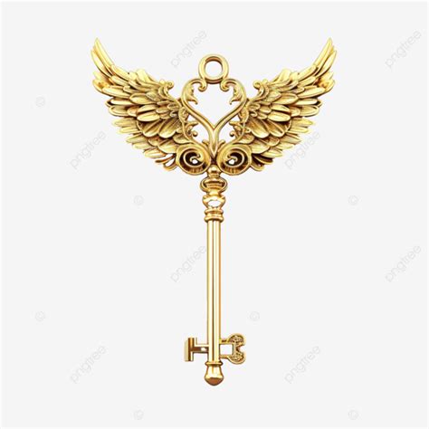 날개가 달린 황금 열쇠 Png 마법 날개 열쇠 Png 일러스트 및 이미지 에 대한 무료 다운로드 Pngtree