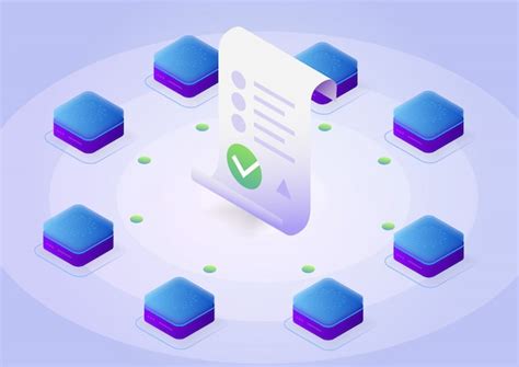 Premium Vector Blockchain Smart Contract Concept Online Business With Digital Signature