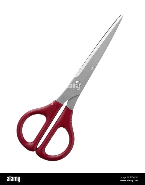 Red Scissors Isolated On White Background Red Scissors On A White