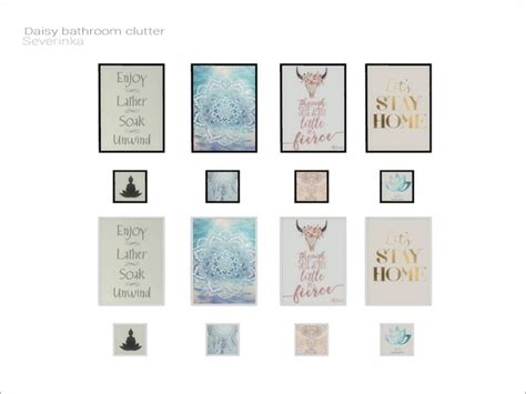 Daisy Bathroom Clutter Wall Double Poster