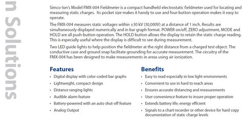 Ichiban Precision Sdn Bhd Simco Simco Handheld Electrostatic Fieldmeter