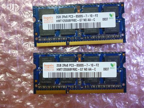 Yahoo オークション 中古 Hynix ノートpc用メモリ Pc3 8500s Ddr3 1