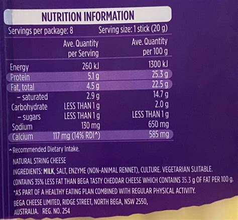 Bega Cheese Stringers 8 Pack Forestway Fresh Online Store