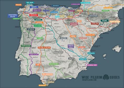 Maps Of Camino De Santiago Routes Gastbarn