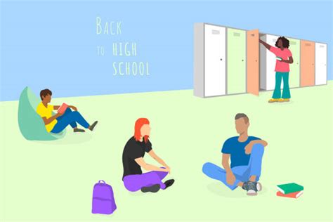 190 High School Students Group Discussion Stock Illustrations Royalty