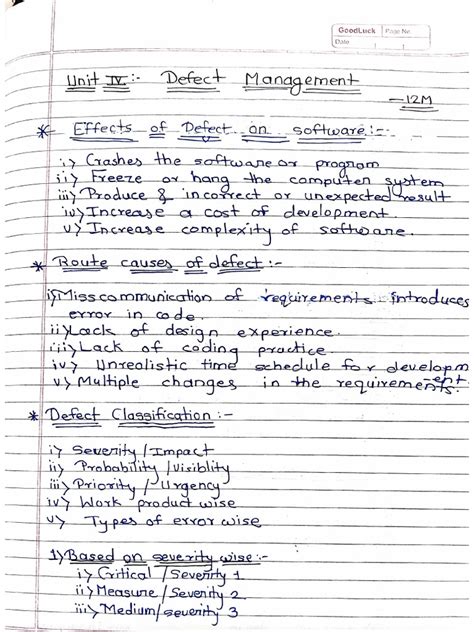 Unit 4 Defect Management Pdf