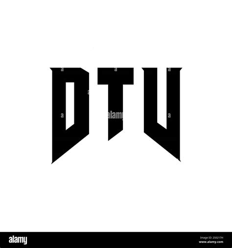 Dtv Letter Logo Design For Technology Company Dtv Logo Design Black And White Color Combination