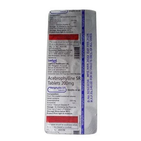 200mg Acebrophylline Sr Tablet Box At ₹ 240box In Mathura Id