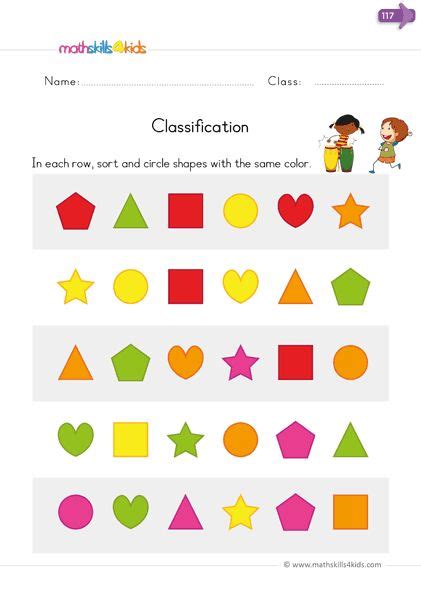 Attractive Classification Shapes And Colors Activities For Kinders