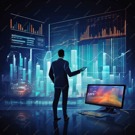 Premium Ai Image Ai Data Analysis Stock Market Businessman