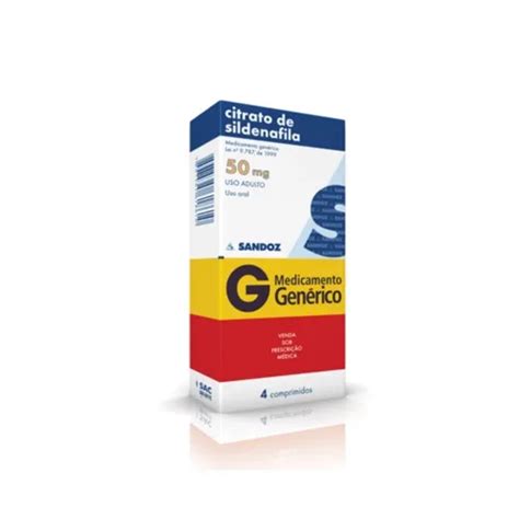 Citrato De Sildenafila 50mg C4 Comprimidos Sandoz Sandoz