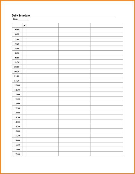 Printable Pdf Blank Daily Calendar Blank Daily Calendar Free