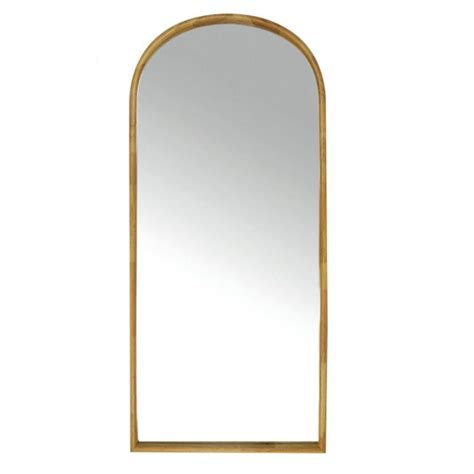 Inga Oak Arc Mirror Natural Flower Power