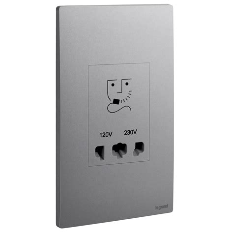 Mallia Senses 2 Gang Shaver Socket Outlet 120240 Volts Dark