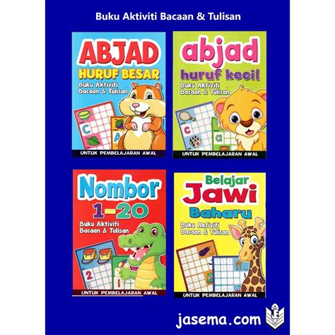 Abjad Abjad Nombor Jawi Untuk Pembelajaran Awal Prasekolah Buku Aktiviti Bacaan And Tulisan