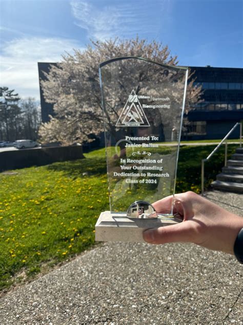 Janice Rullan On Linkedin Honored To Receive The Umassd Bioengineering