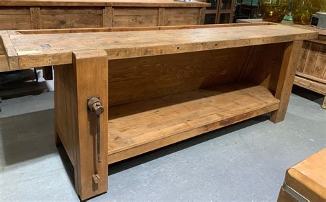 Vintage European Workbench Kitchen Island 4856 Fossil Vintage Australia