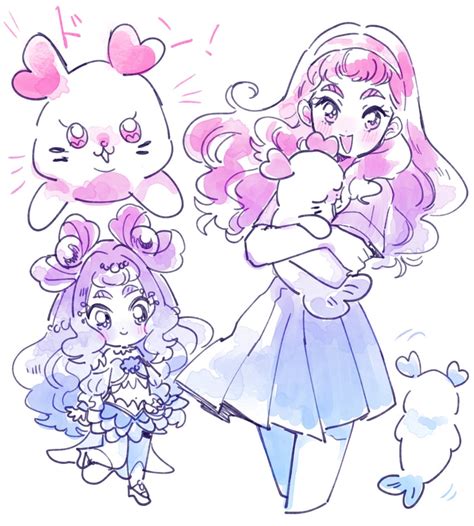 Laura La Mer Cure La Mer And Kururun Precure And 1 More Drawn By