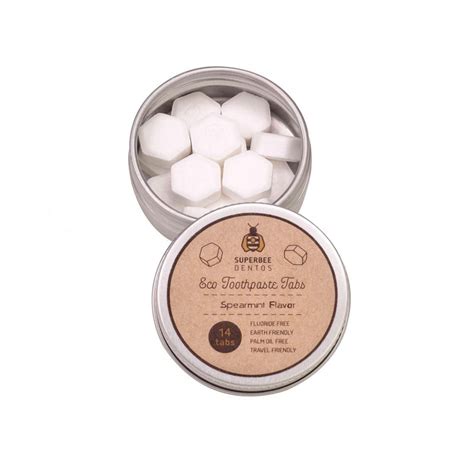 Superbee Dentos Toothpaste Tablets 14 Toothpaste Tabs Fluoride Free And Eco Friendly Travel