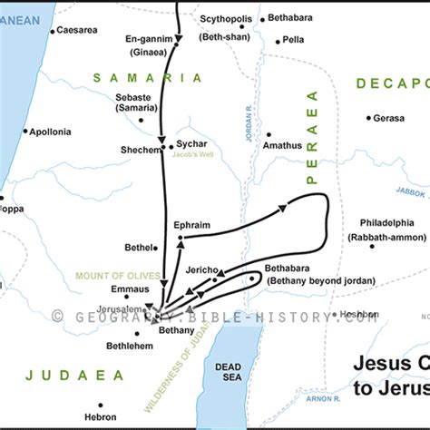 Jesus Ministry In Galilee Color Map 72 Dpi 1 Year License Bible