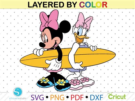Daisy Duck Beach Svg Minnie Mouse Beach Svg Clipart Png Dxf Minnie