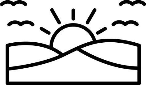 Sunset Vector Icon 21723815 Vector Art At Vecteezy